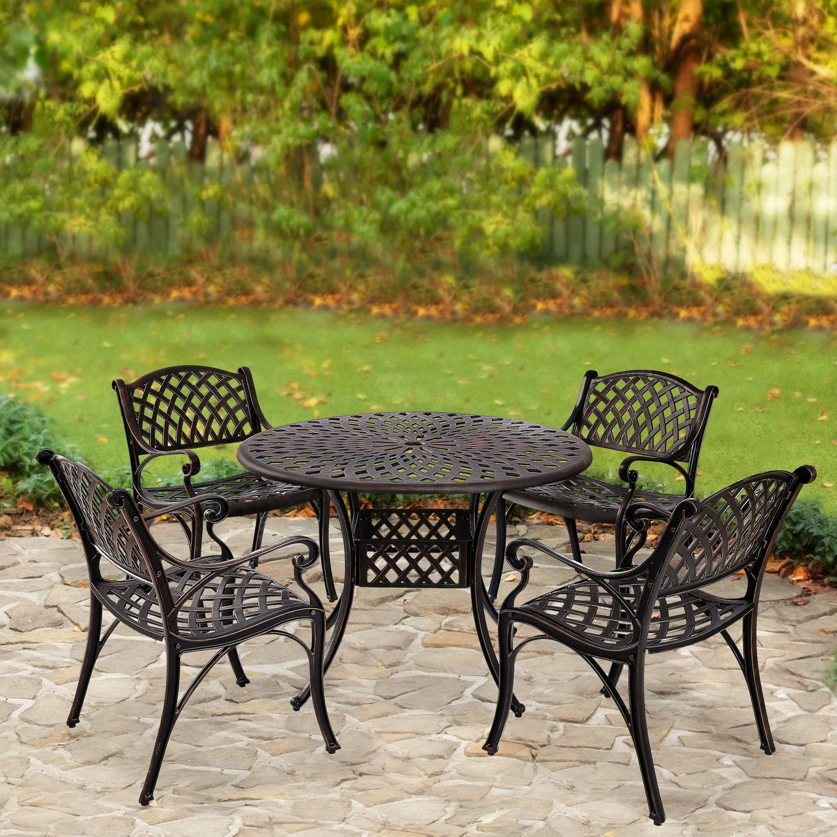 Kinger Home Aiden 5-Piece Outdoor Dining Set for Patio — Archic Furniture