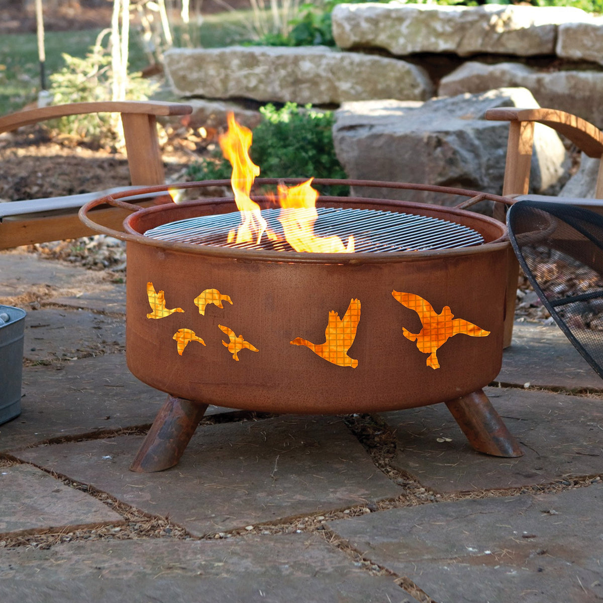 Patina Products Wild Ducks Fire Pit F114 — Archic Furniture