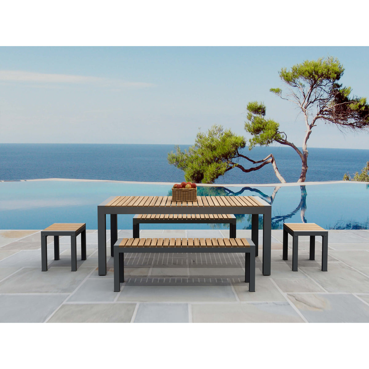 Anderson Teak Seville 5- Pieces Rectangular Dining Set Set-5030 ...