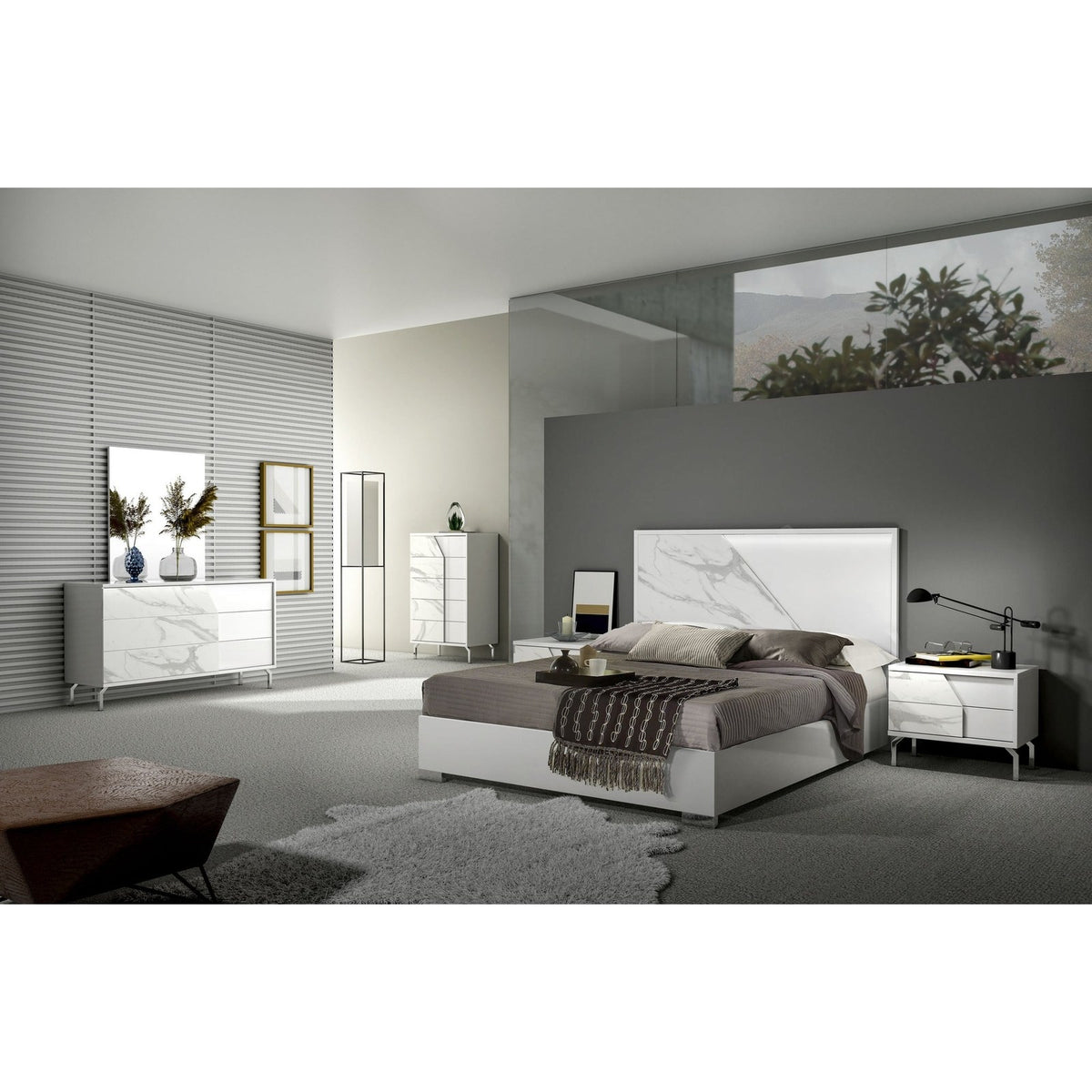Elegante Italia White Sofia Bedroom Set — Archic Furniture