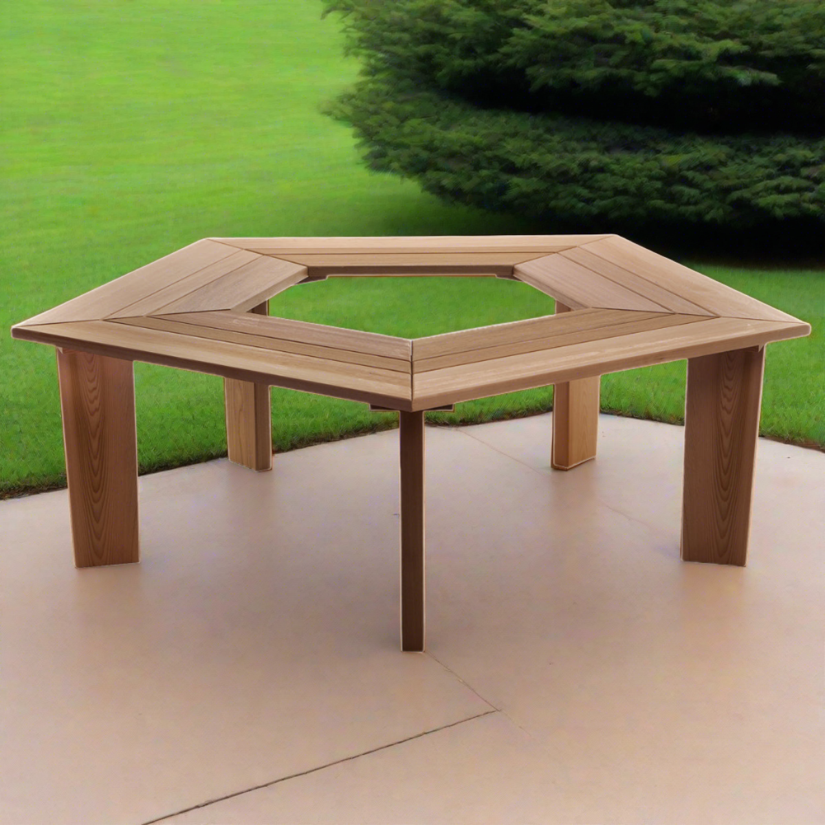 All Things Cedar 5-Sided Tree Bench TB50