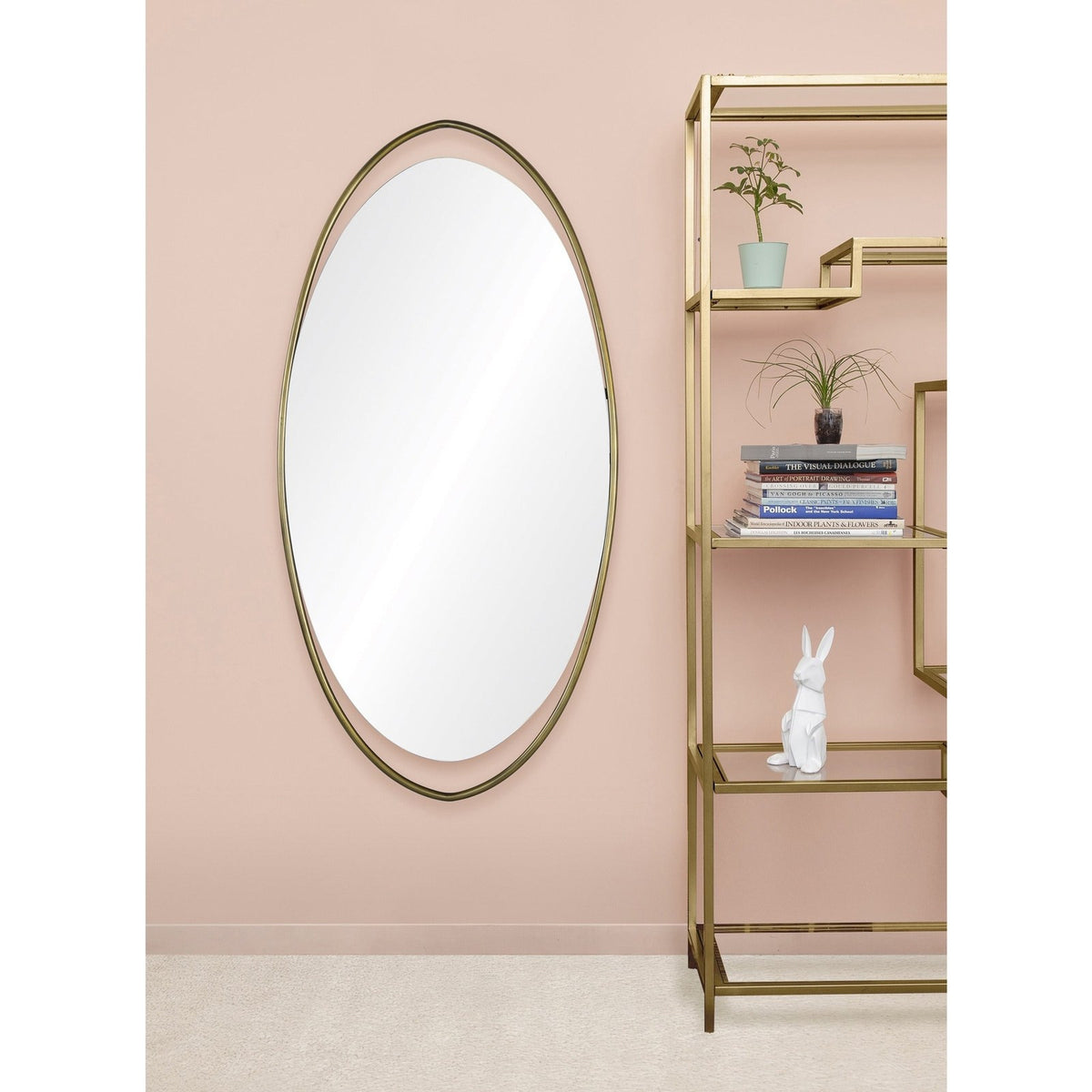 RenWil Sonnet Oval Mirror NDD21M322 — Archic Furniture