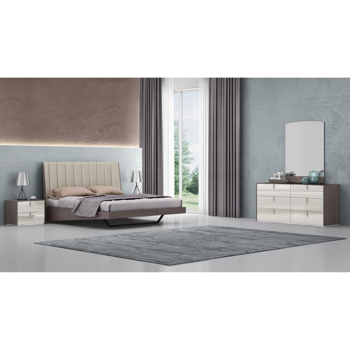Whiteline Modern Living Berlin Queen Bed — Archic Furniture