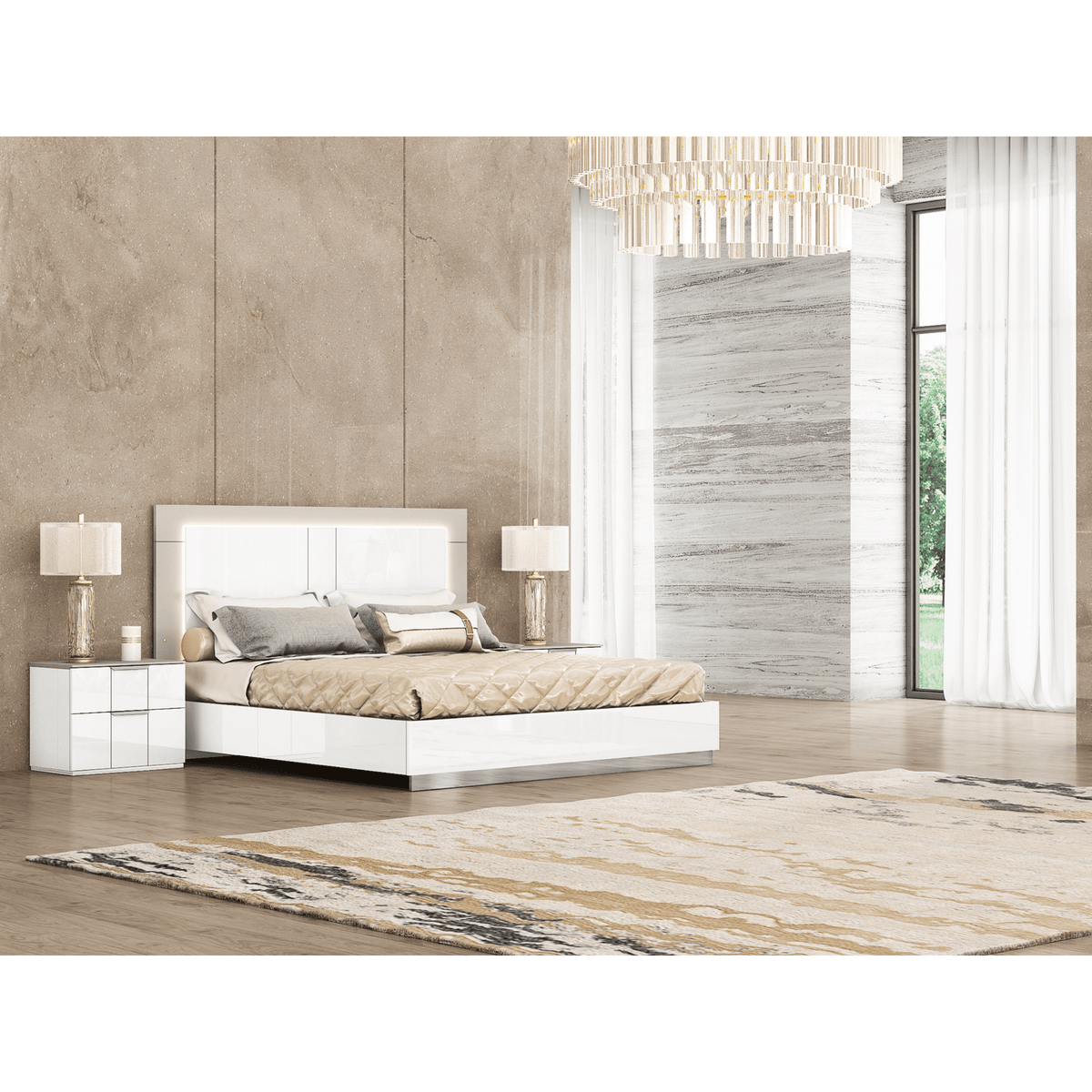 Whiteline Modern Living Daisy King Bed — Archic Furniture