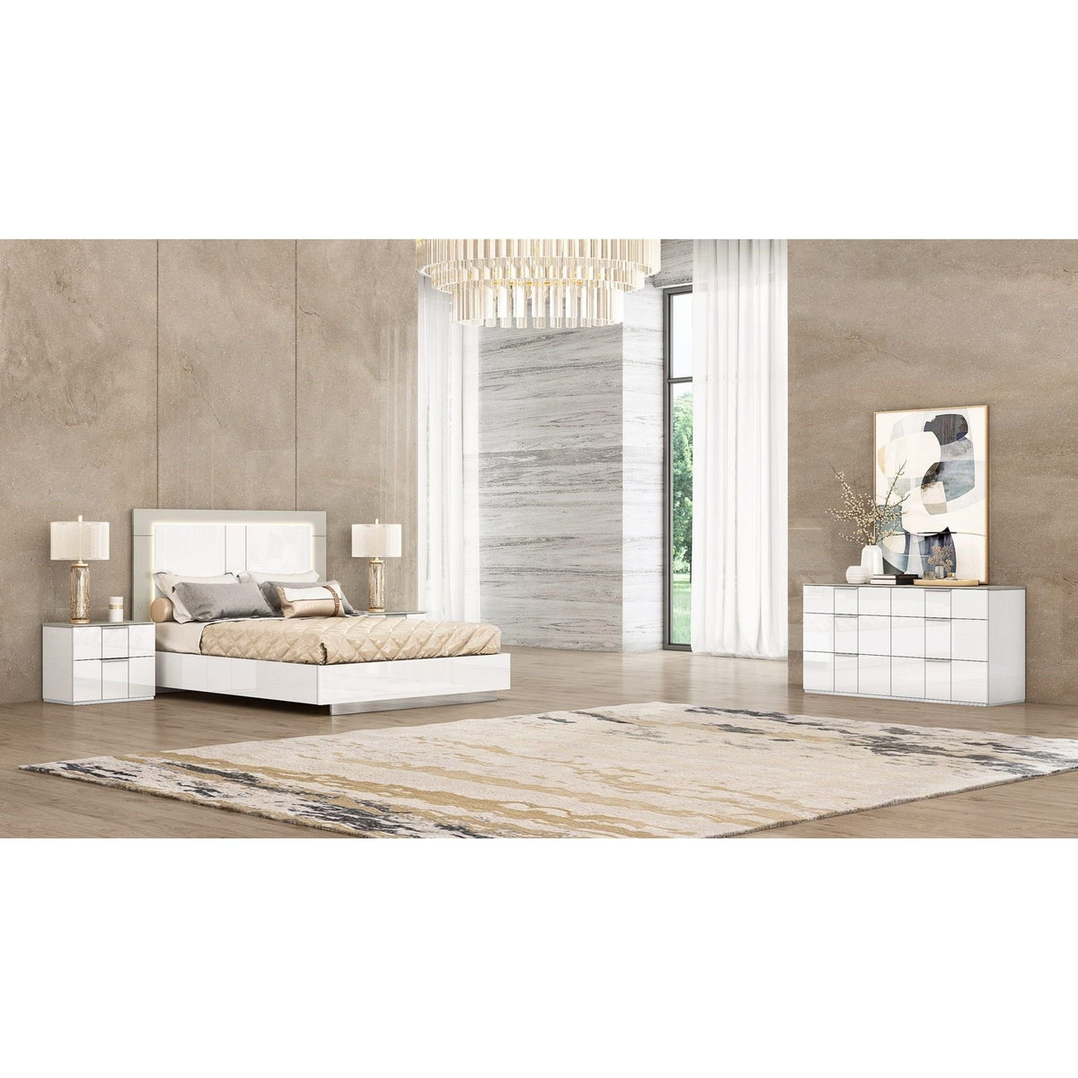 Whiteline Modern Living Daisy Queen Bed — Archic Furniture