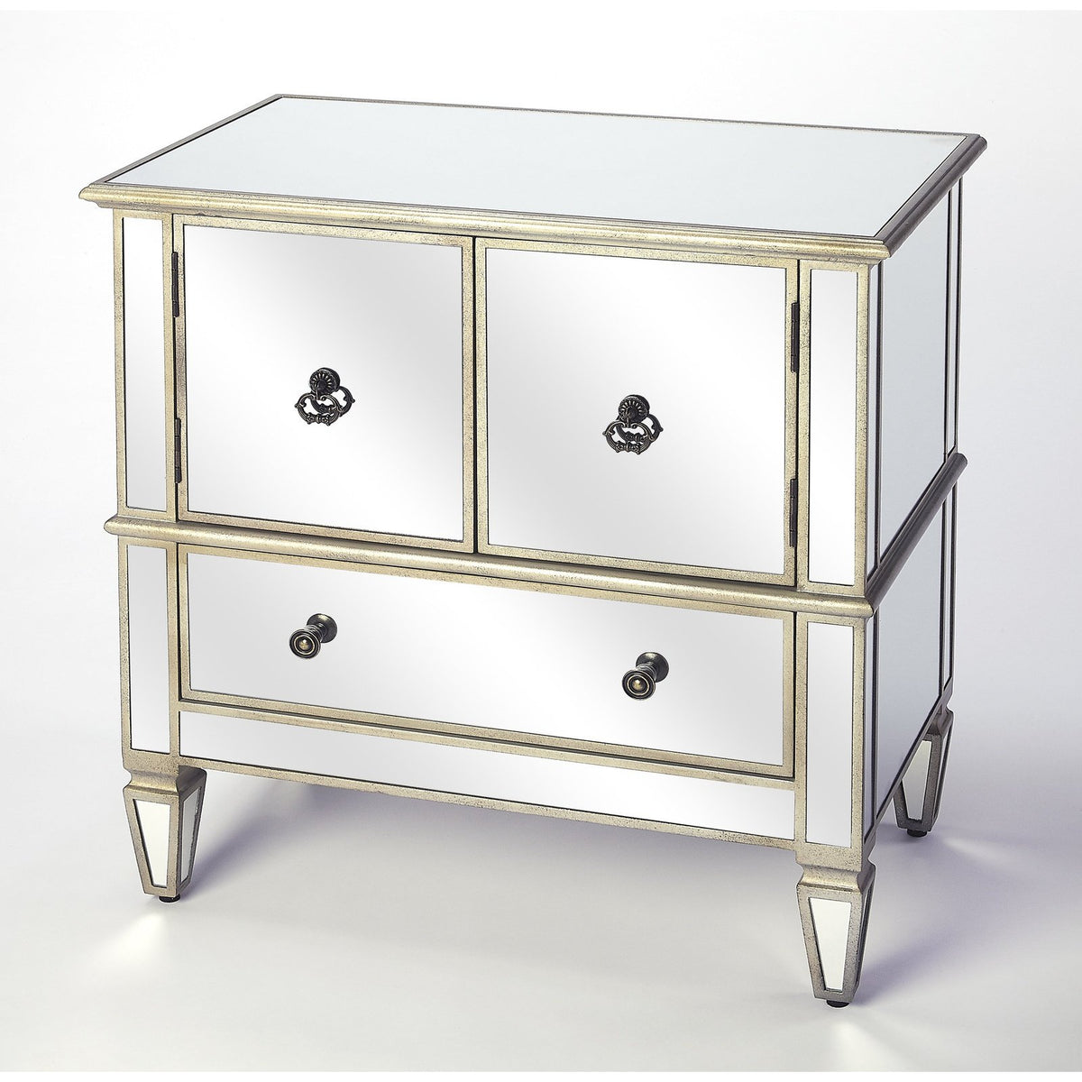 Butler Specialty Company Celeste Mirrored Console Cabinet, Silver 2613 ...