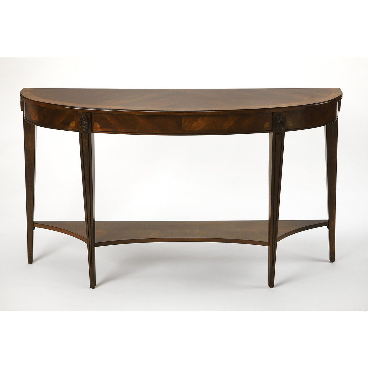 Butler Specialty Company Astor Nutmeg Demilune Console Table, Dark Bro ...
