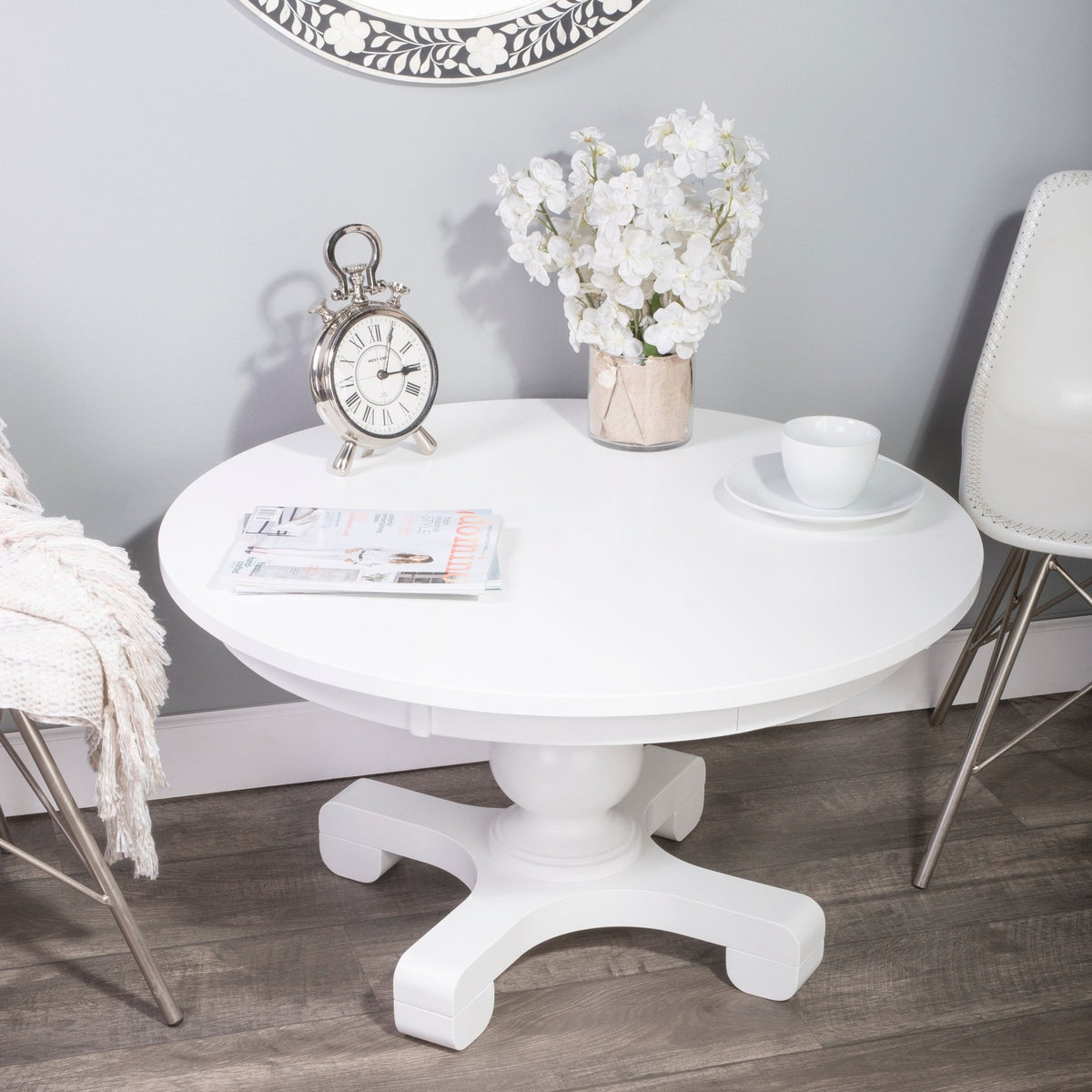 Butler Specialty Company Millard Pedestal Coffee Table, White 9329222 ...
