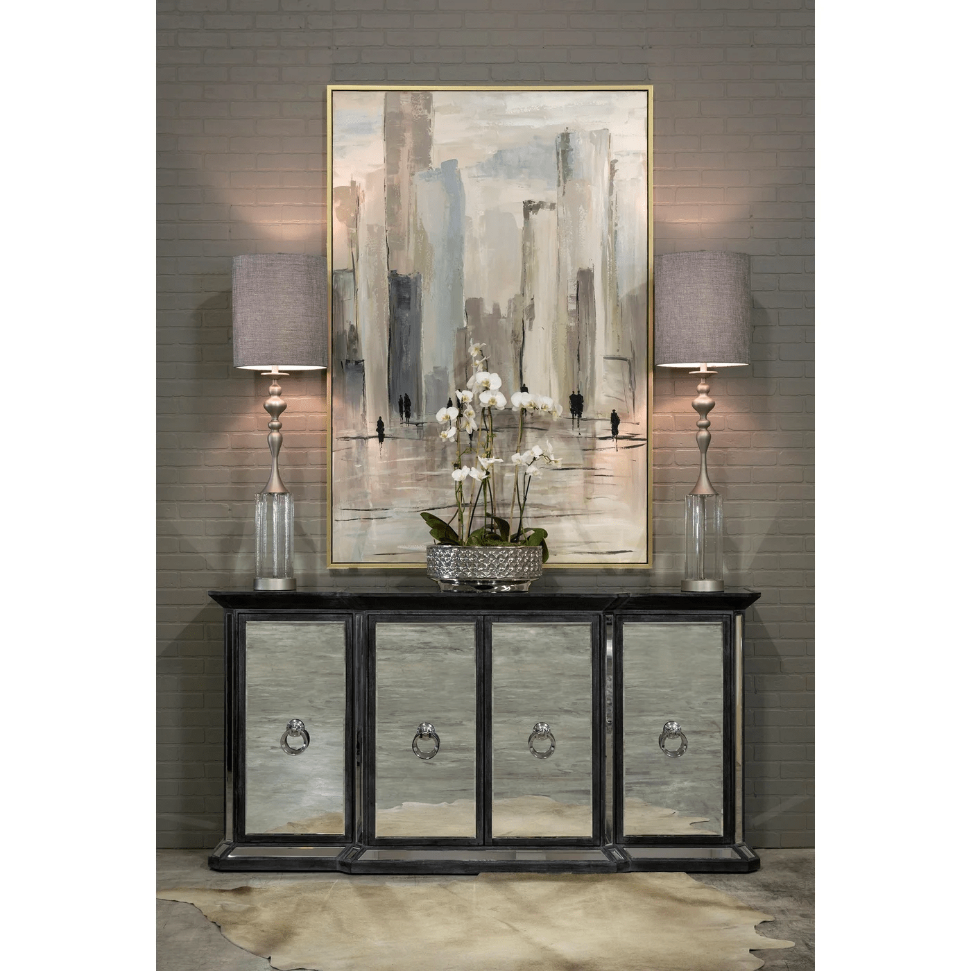 Harp & Finial CRESTMONT SIDEBOARD | Distressed Dark Gray Finish on Har ...