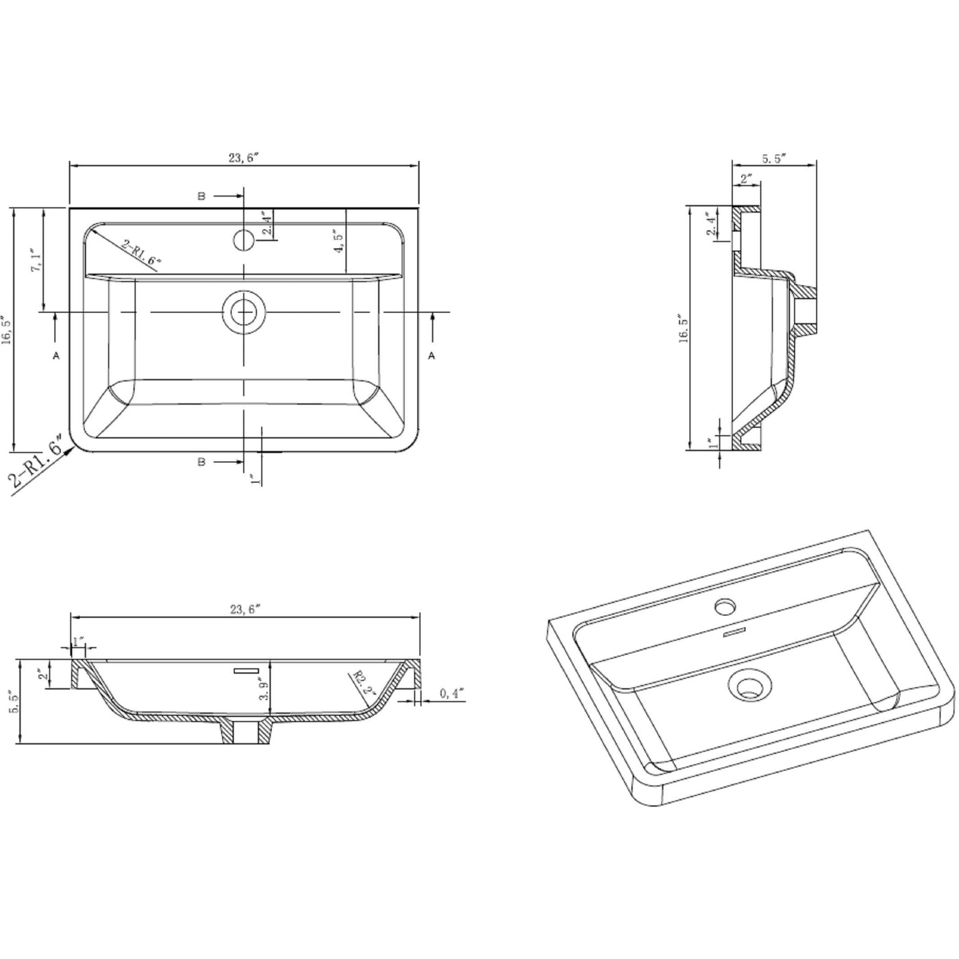 Eviva Glazzy 24" Wall Mount Modern Bathroom Vanity — Archic Furniture