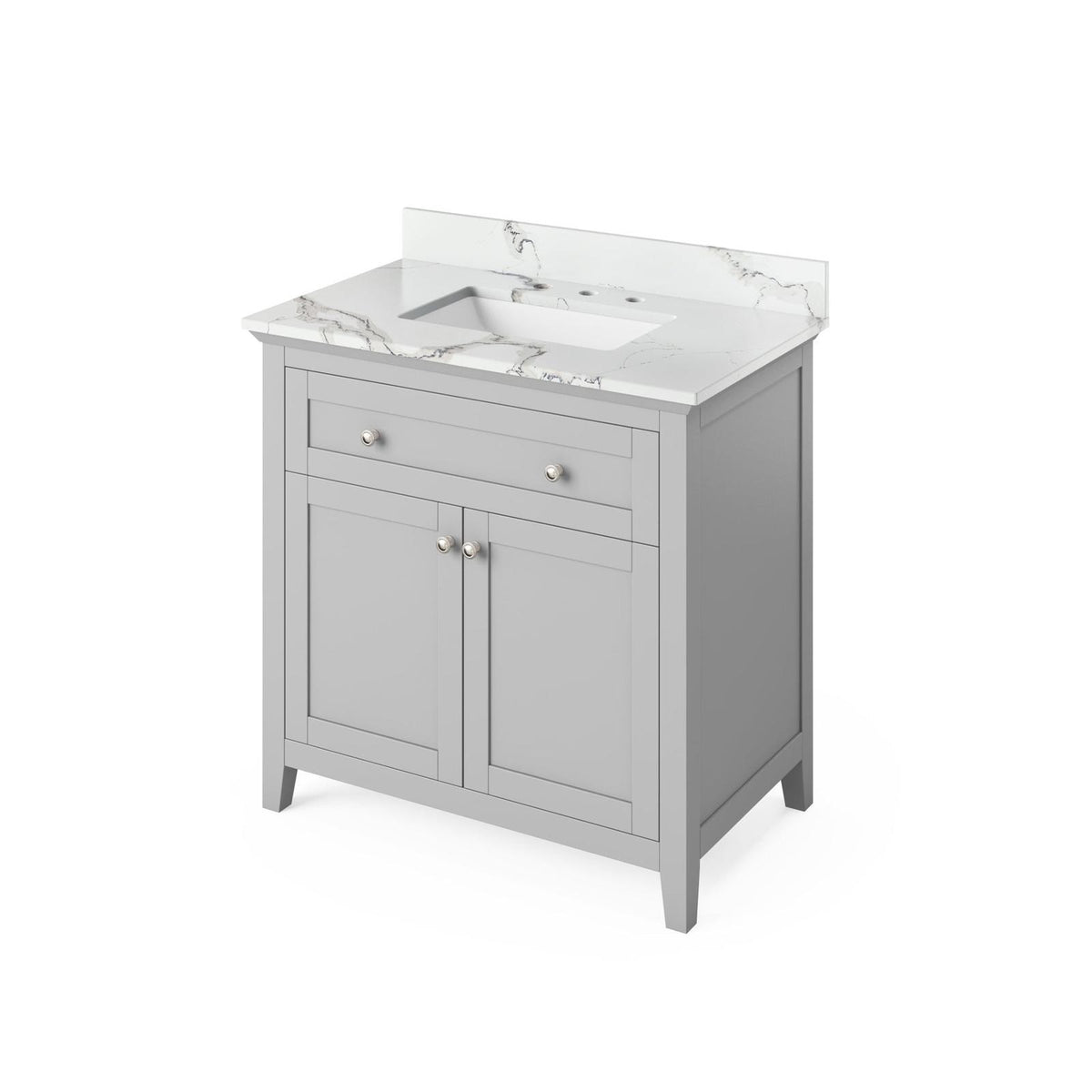 Hardware Resources Jeffrey Alexander Chatham Vanities 36" Gray Vanity ...