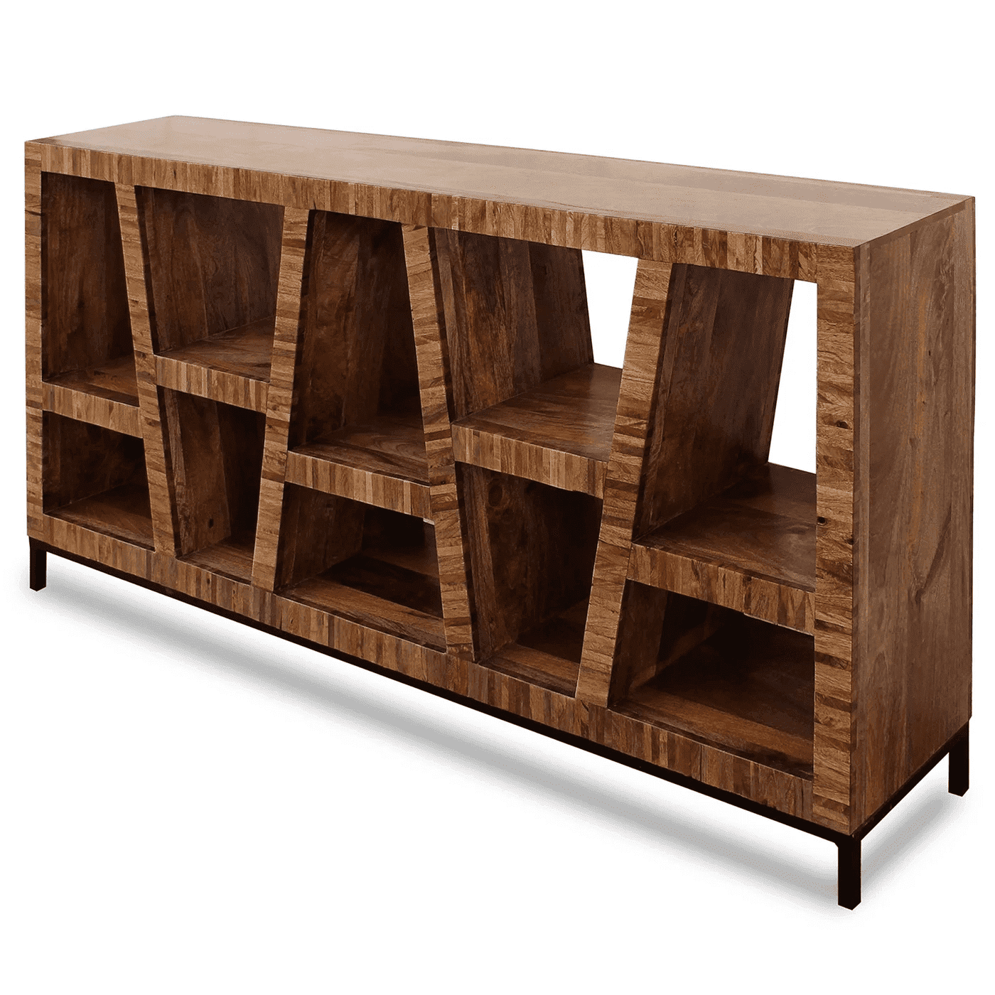 Harp & Finial LEEDS BOOKCASE | Dark Walnut Finish on Mango