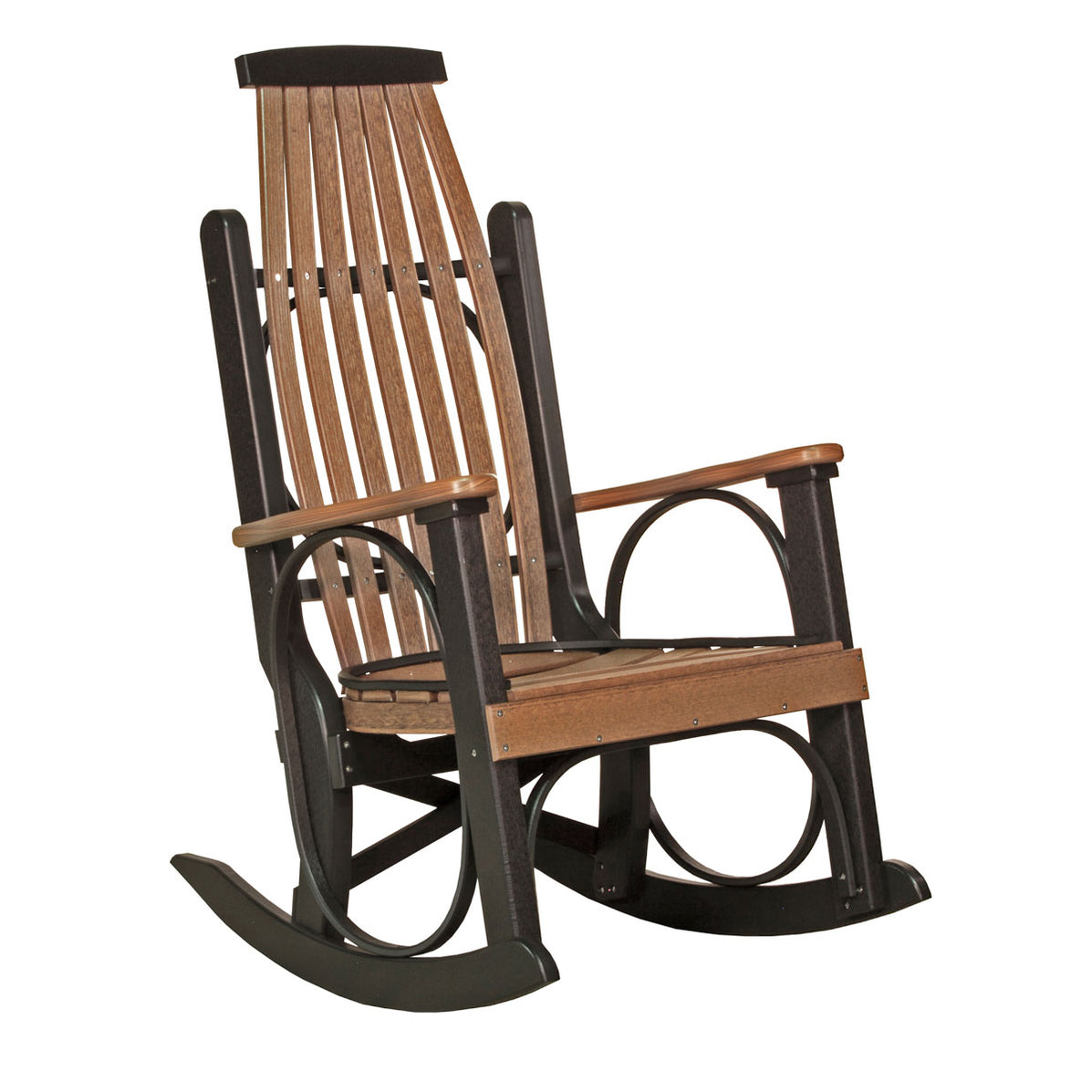 LuxCraft Poly Porch Grandpa's Outdoor Patio Rocker Rocking Arm Chair ...