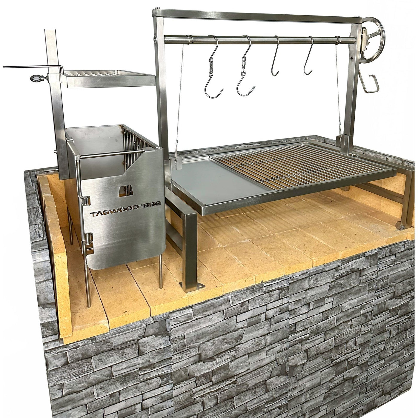 Tagwood BBQ Insert Style Argentine Santa Maria Wood Fire & Charcoal Gr ...
