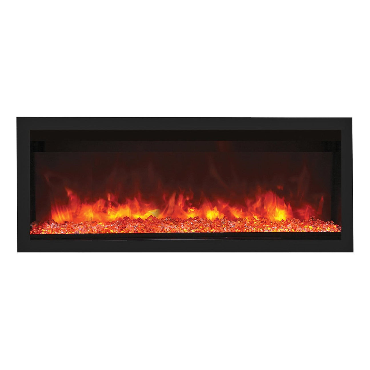 Remii Extra Tall Series Built-in Electric Fireplace with Black Steel S ...