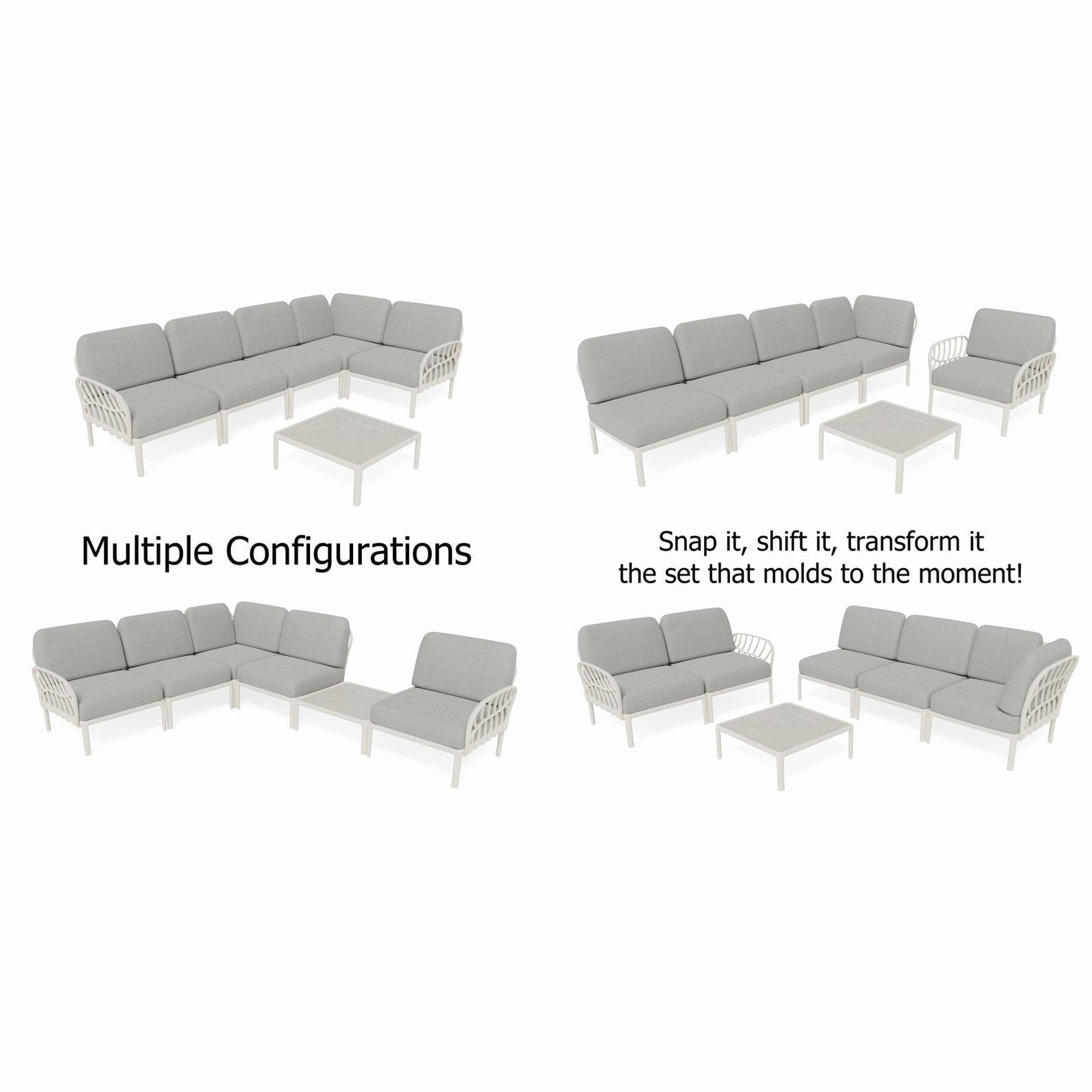 Strata Furniture Dahlia Patio Corner Sofa and Table ODAXSETWG — Archic Furniture