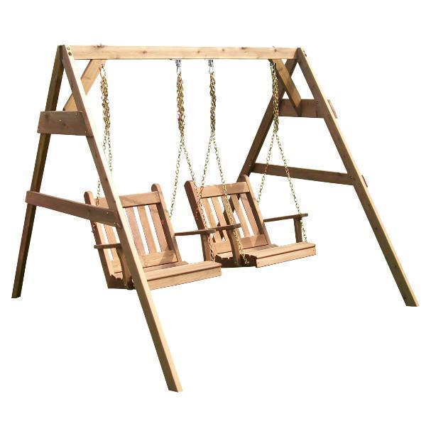 A & L Furniture 5'2x4 A-Frame Swing Stand for 2 Chair Swings (Hangers — Archic Furniture