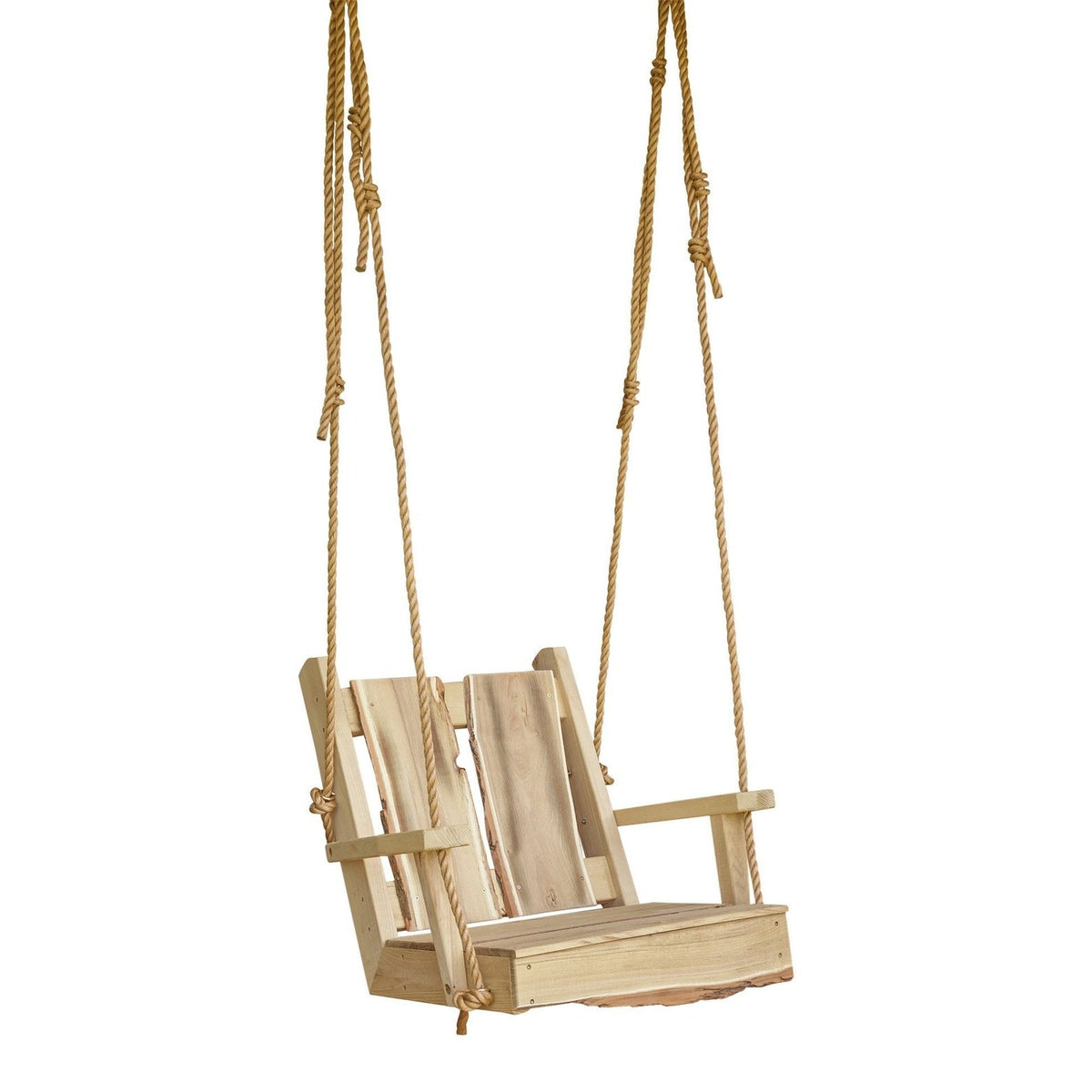 A & L Furniture Blue Mountain 2ft Timberland Chair Swing With Rope ...