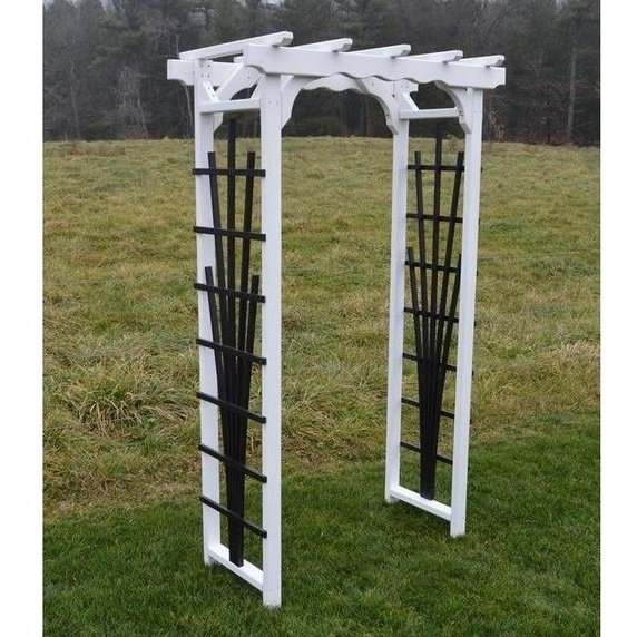 A & L Furniture Hampton Arbor - White w/ Black Fan Lattice — Archic ...