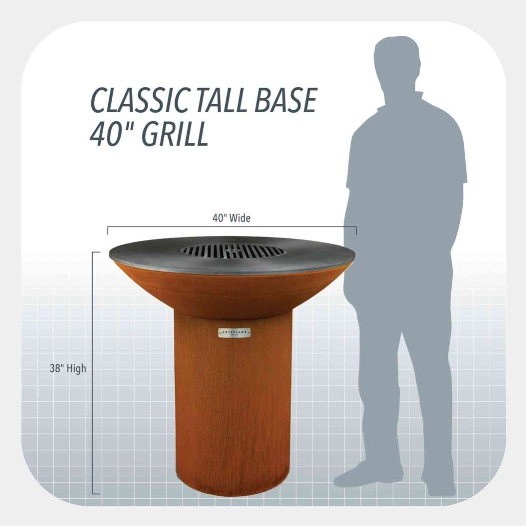 Arteflame Classic 40" Grill with a High Round Base Home Chef Max Bundl ...