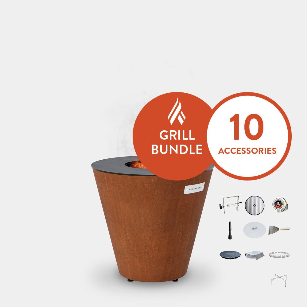 Arteflame One 20" Grill And Home Chef Max Bundle With 10 Grilling Acce ...