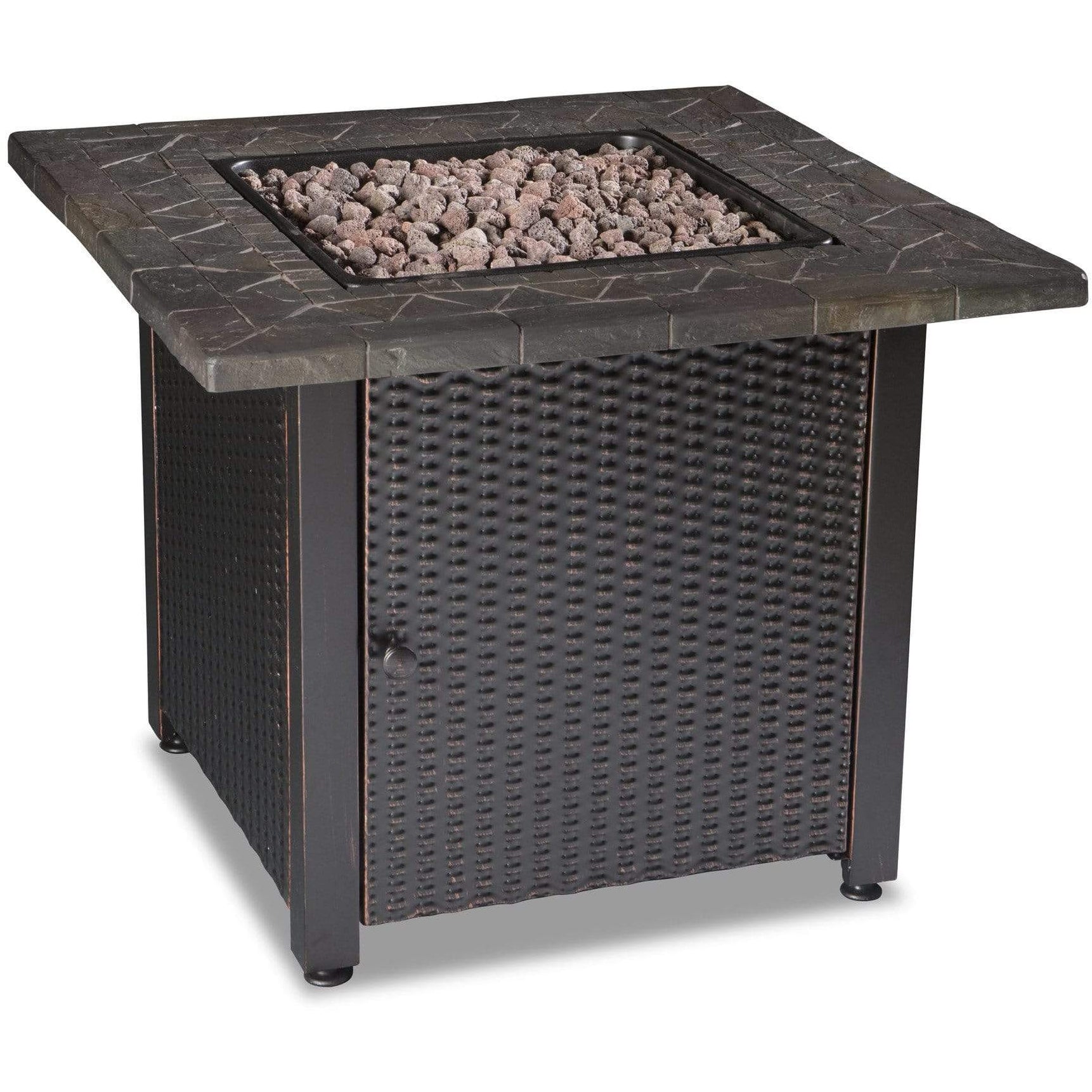 Endless Summer LP Gas Outdoor Fire Pit with 30-in Resin Tile Mantel GA ...