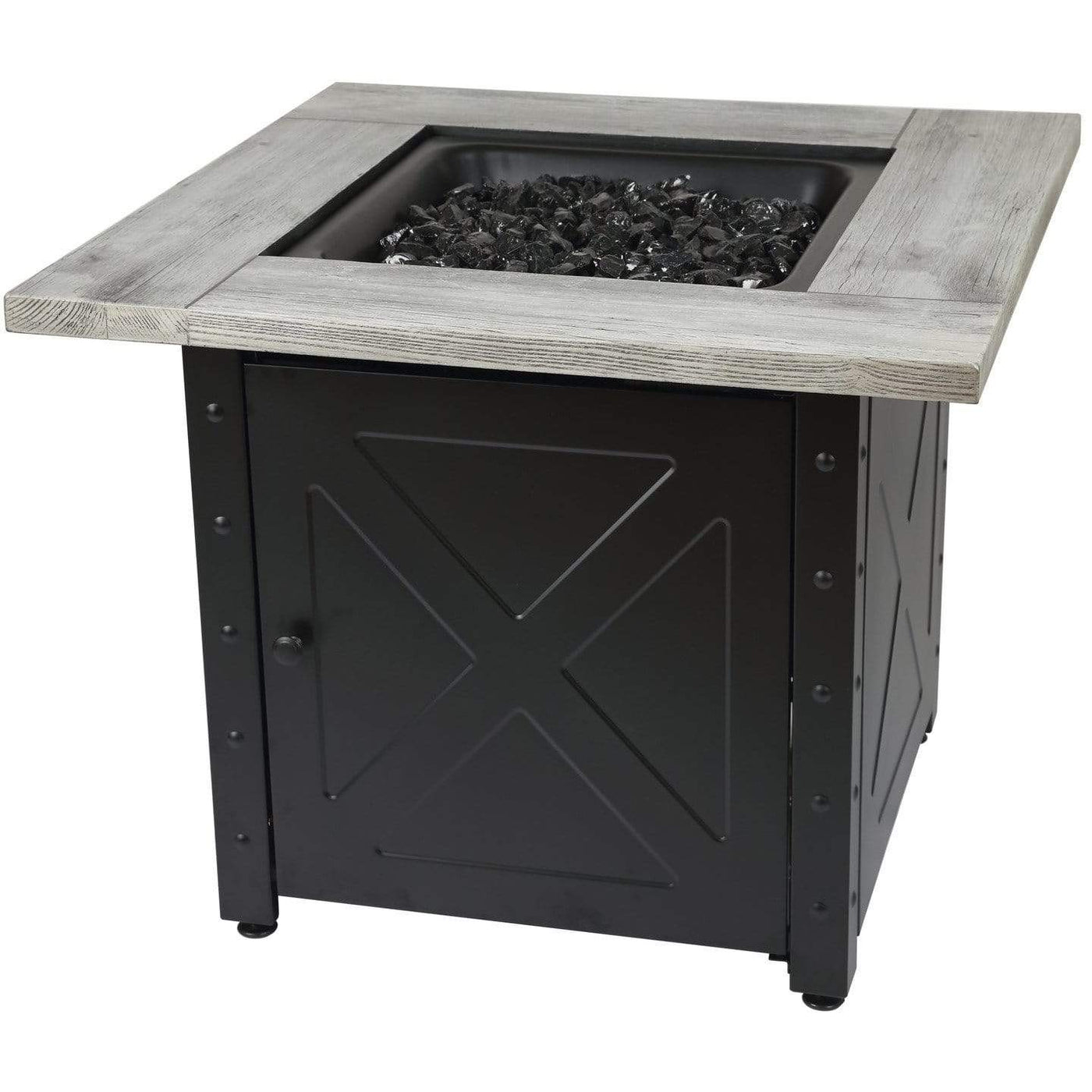 Endless Summer The Mason, 30" Square Gas Outdoor Fire Pit with Printed ...