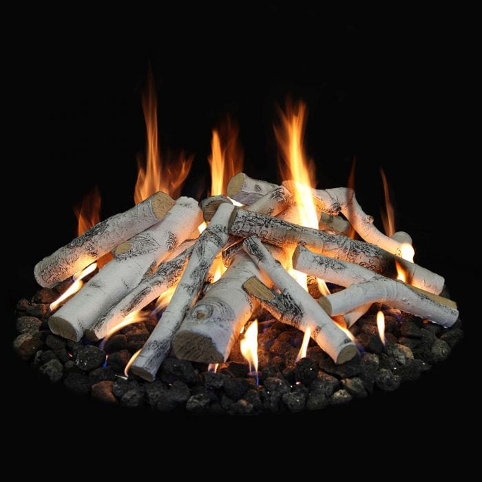 Grand Canyon Quaking Aspen Birch Log Set For Fire Pits FPASP-18/24 ...
