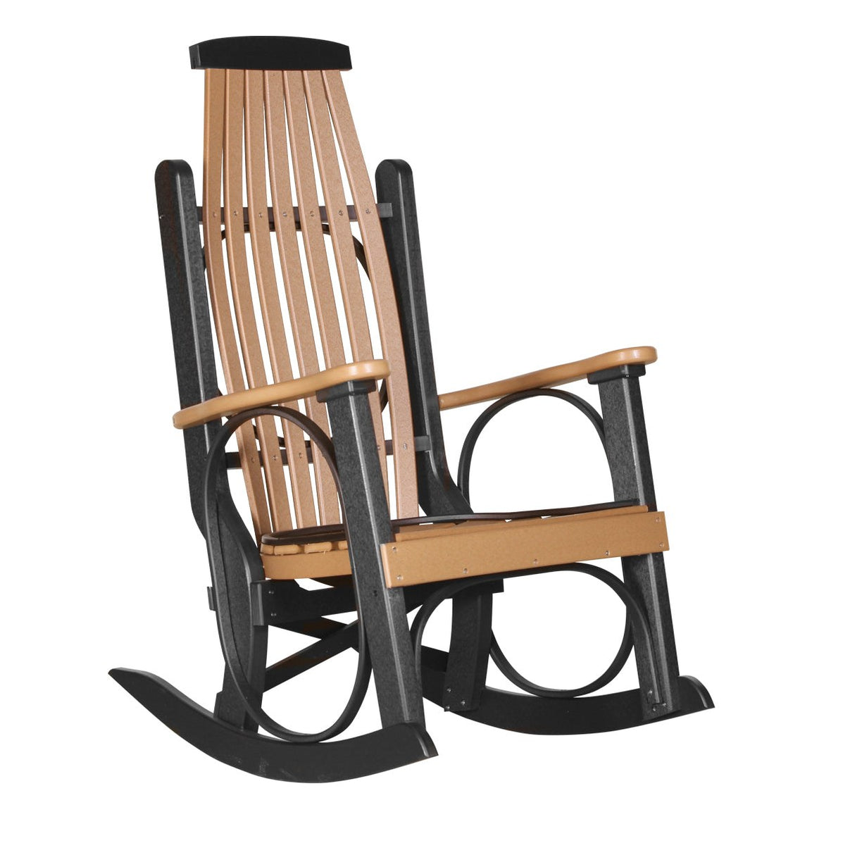 LuxCraft Poly Porch Grandpa's Outdoor Patio Rocker Rocking Arm Chair ...