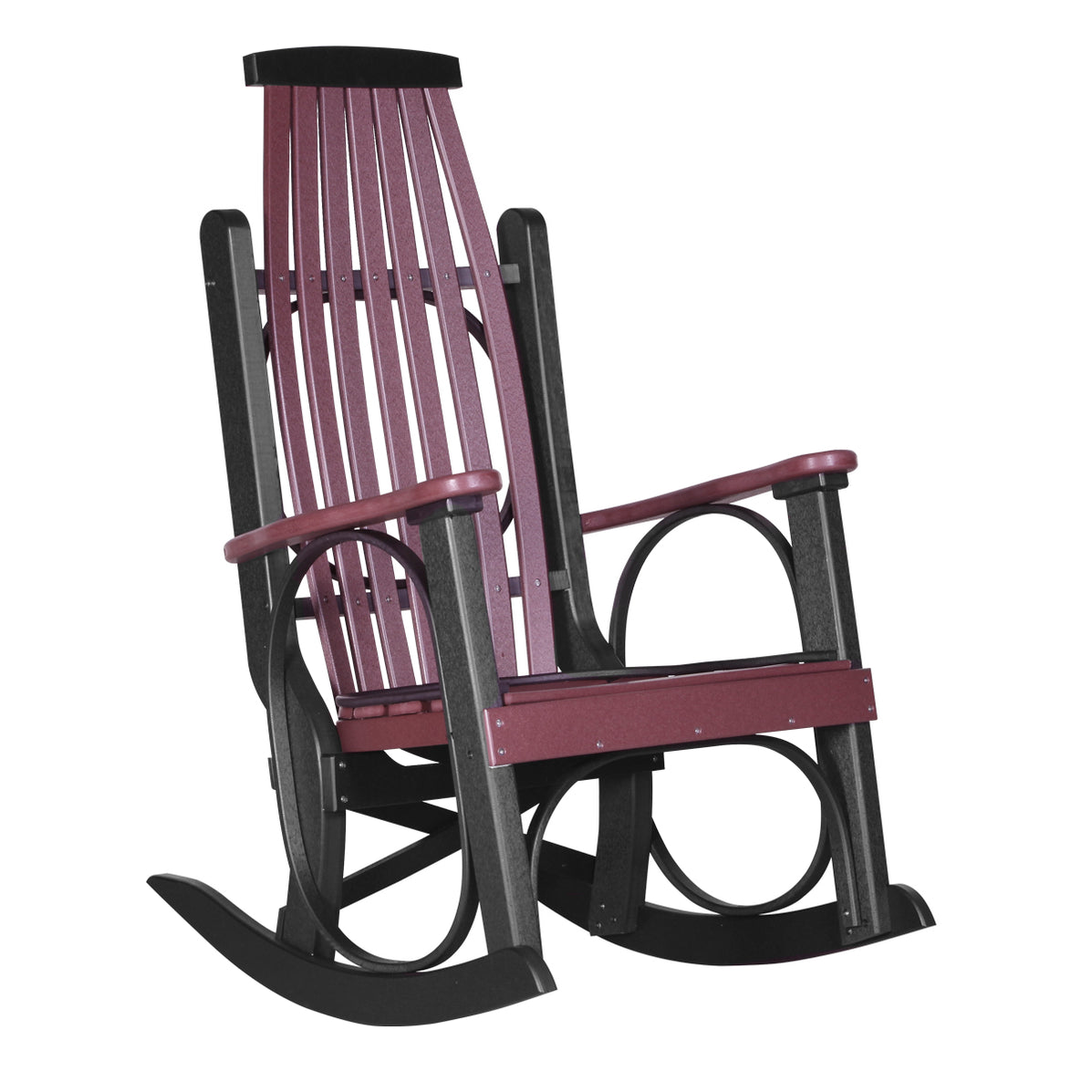 LuxCraft Poly Porch Grandpa's Outdoor Patio Rocker Rocking Arm Chair ...