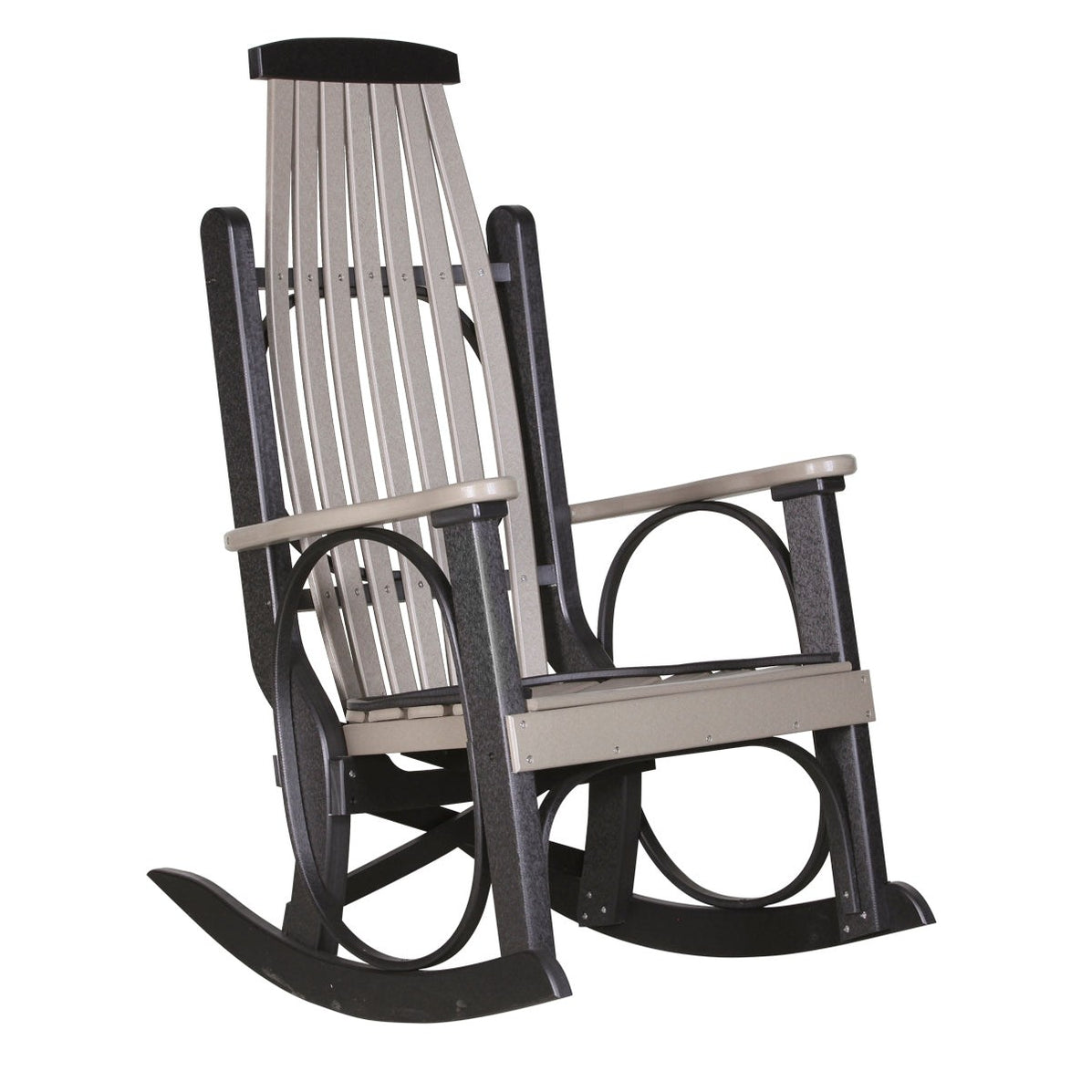 LuxCraft Poly Porch Grandpa's Outdoor Patio Rocker Rocking Arm Chair ...