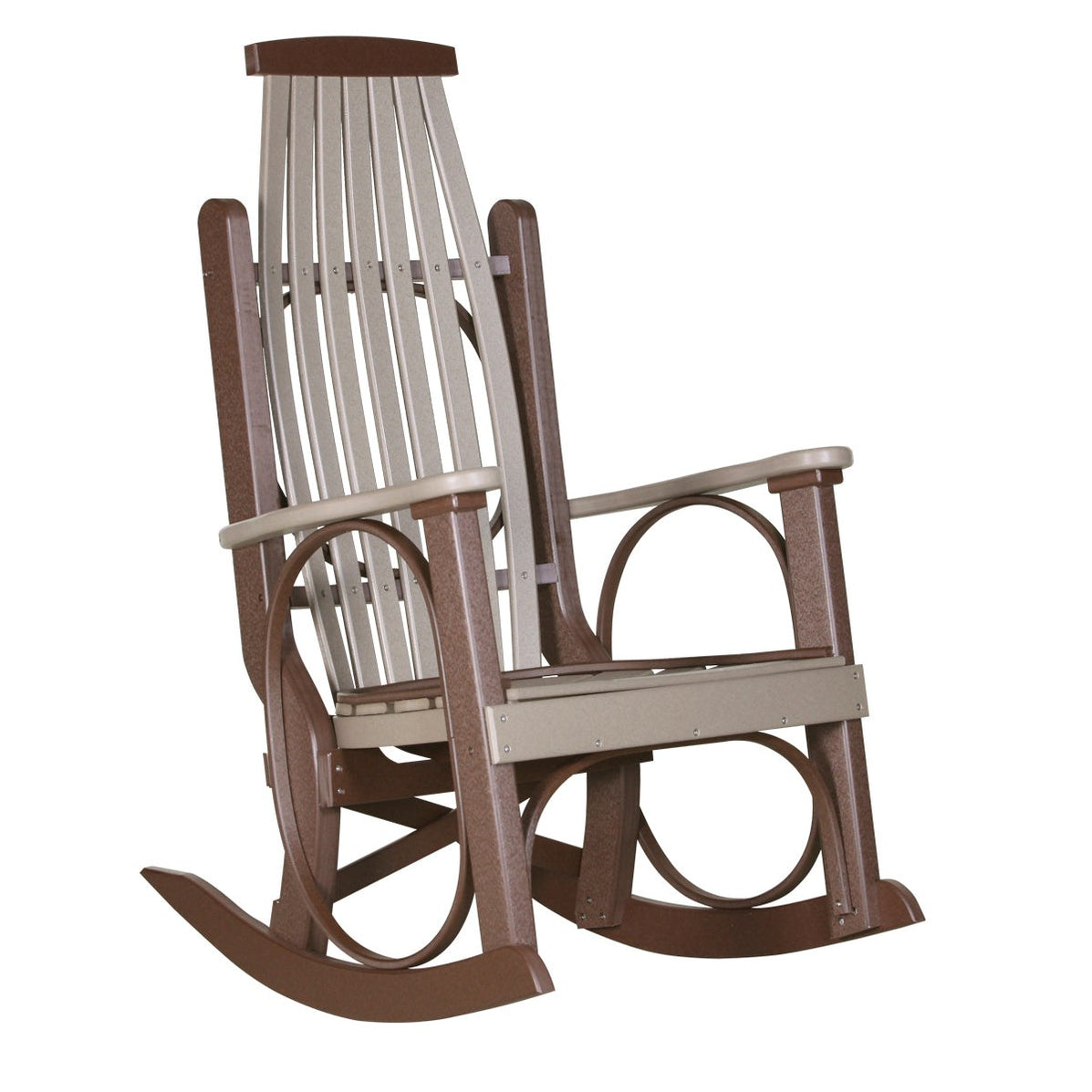 LuxCraft Poly Porch Grandpa's Outdoor Patio Rocker Rocking Arm Chair ...