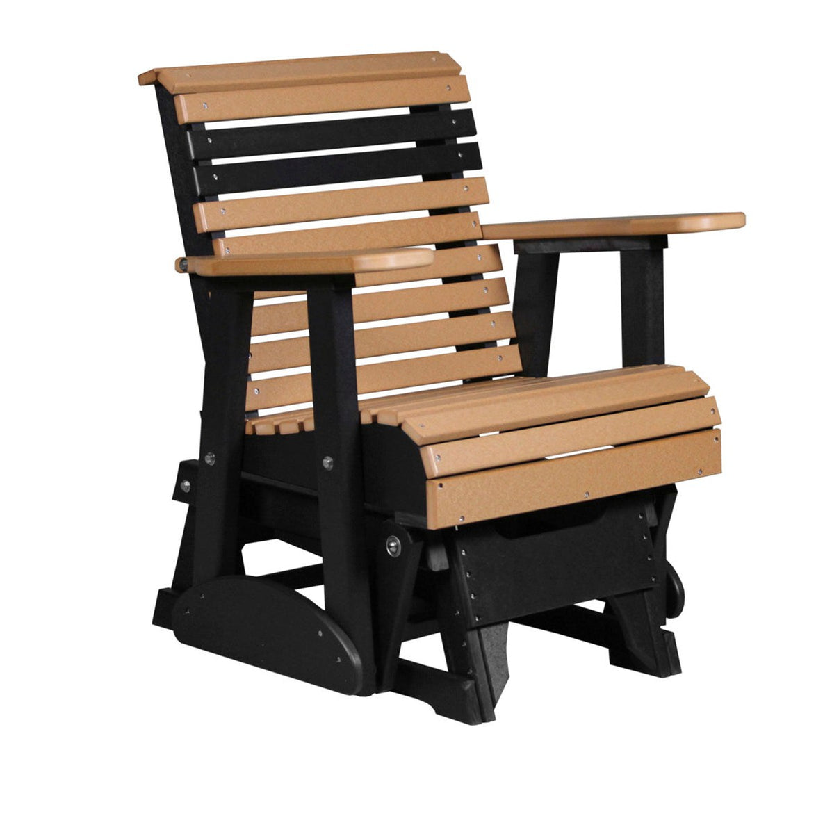 LuxCraft 2' Plain Rollback Poly Glider Chair — Archic Furniture