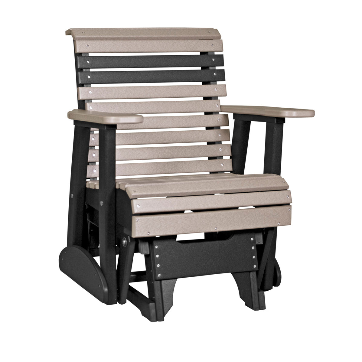 LuxCraft 2' Plain Rollback Poly Glider Chair — Archic Furniture